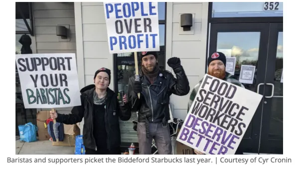 Starbucks CEO Steps Down, Biddeford Workers Fight Back | Maine AFL-CIO Starbucks CEO Steps Down, Biddeford Workers Fight Back | Maine AFL-CIO